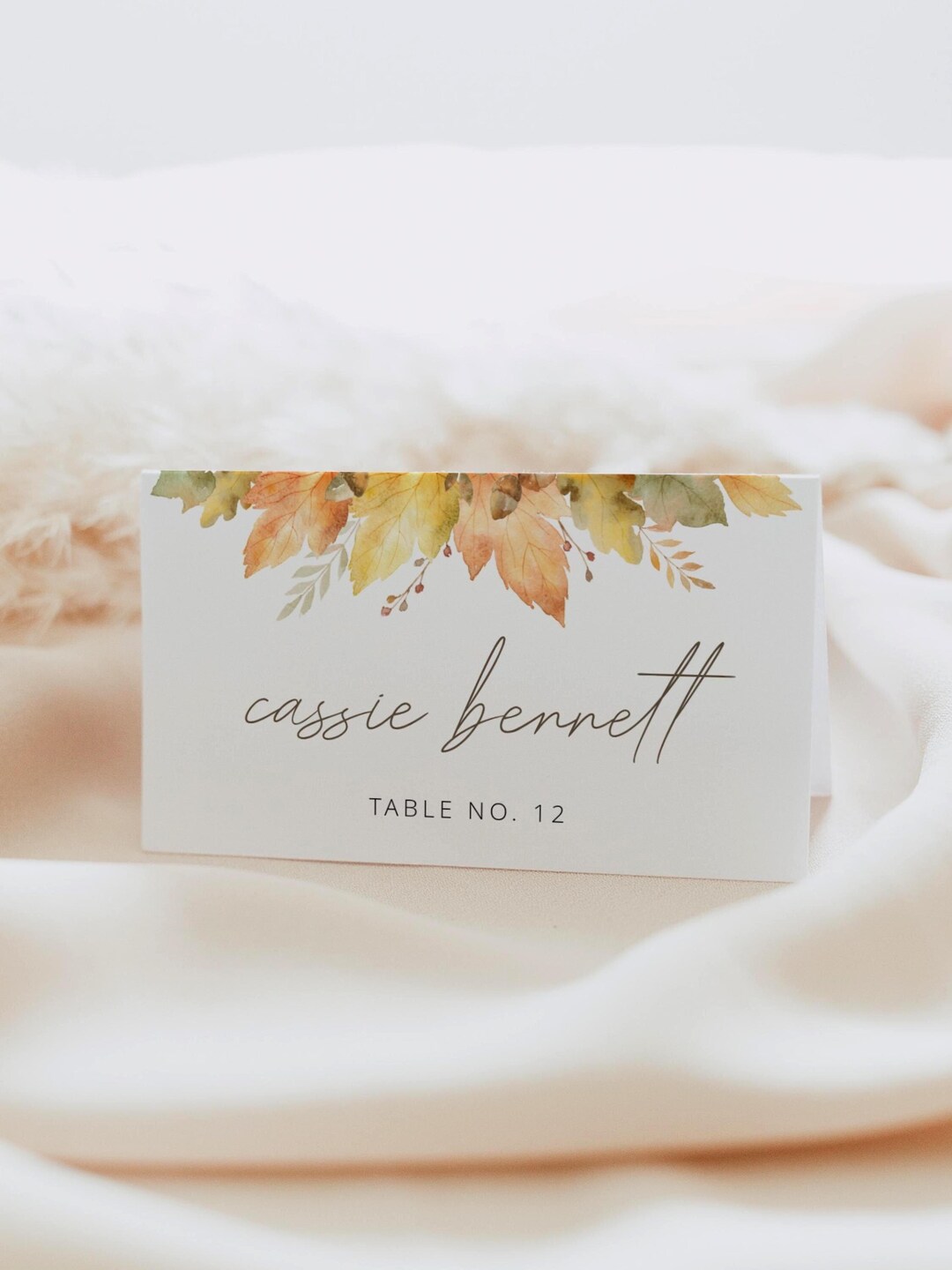 Editable Autumn Place Card Template, Printable Happy Thanksgiving Table ...