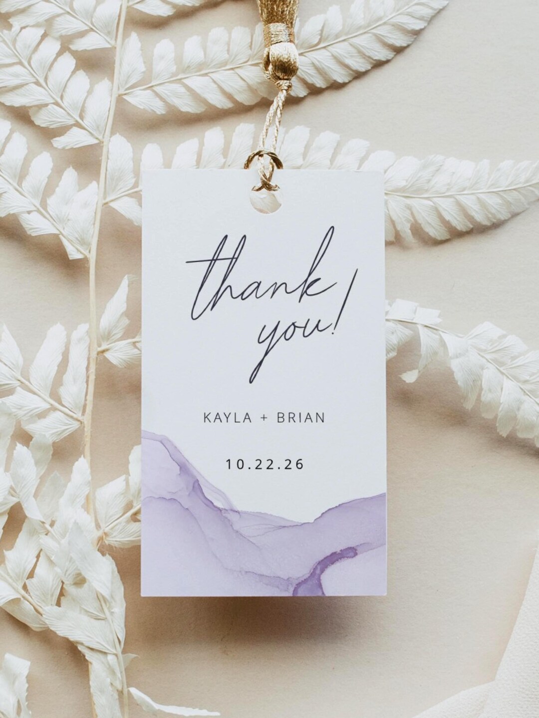 JENNA Lilac Purple Editable Gift Tag Template, Printable Lavender ...