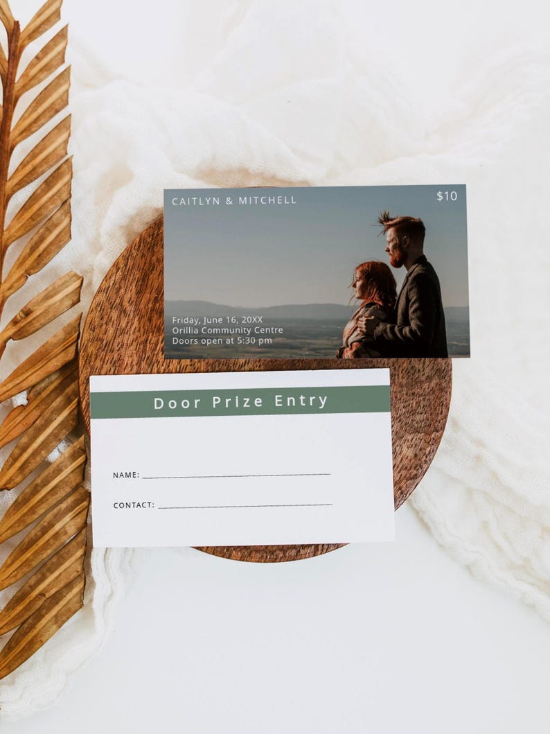 Editable Photo Stag & Doe Ticket Template, Printable Wedding Fundraiser ...