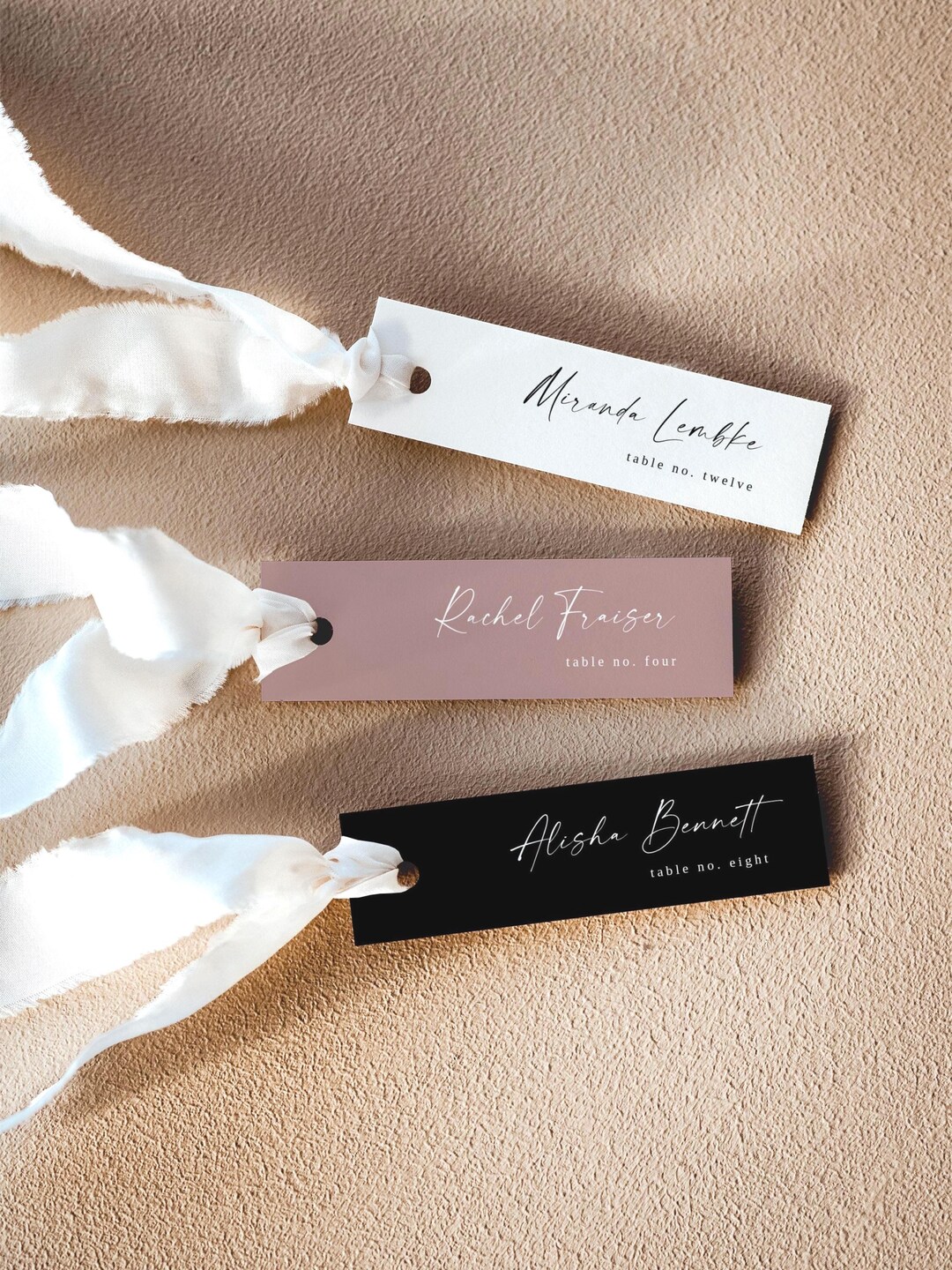 EVE Editable Narrow Place Card Template, Printable Small Seating Table ...