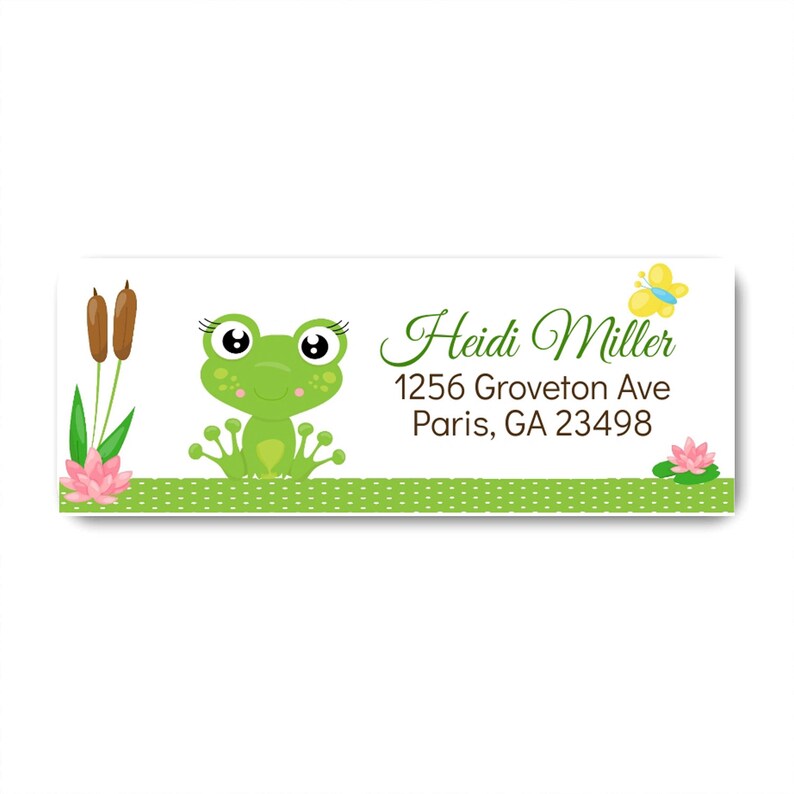 Editable Frog Address Labels | Personalized Frog Address Labels ...
