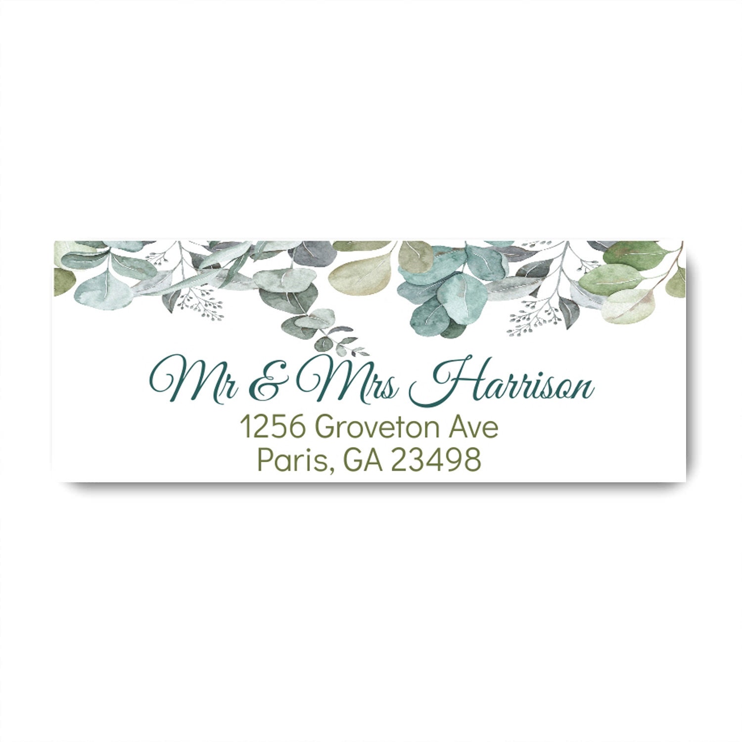 Editable Eucalyptus Address Labels | Personalized Greenery Address ...