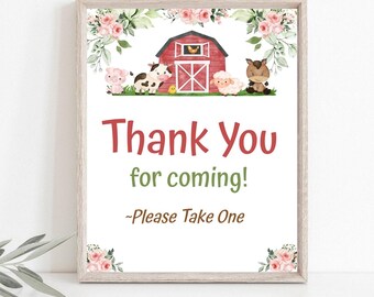 Editable Custom Sign Farm Animal Birthday Decor Table Sign, Barnyard ...