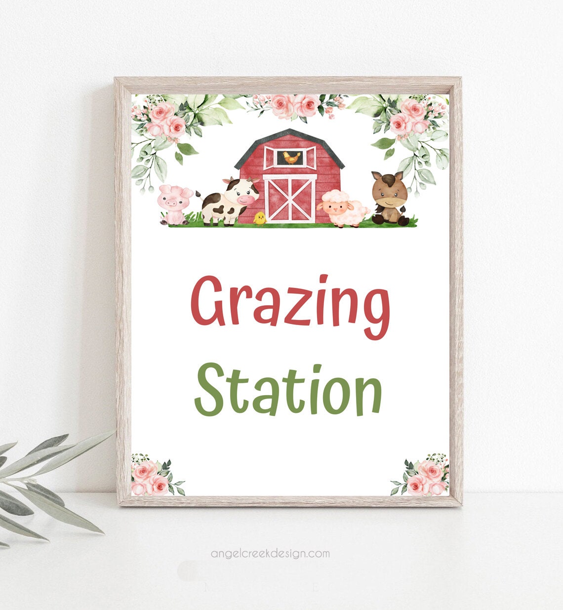 Farm Animal Birthday Decor Table Sign, Barnyard Animals Sign, Digital ...