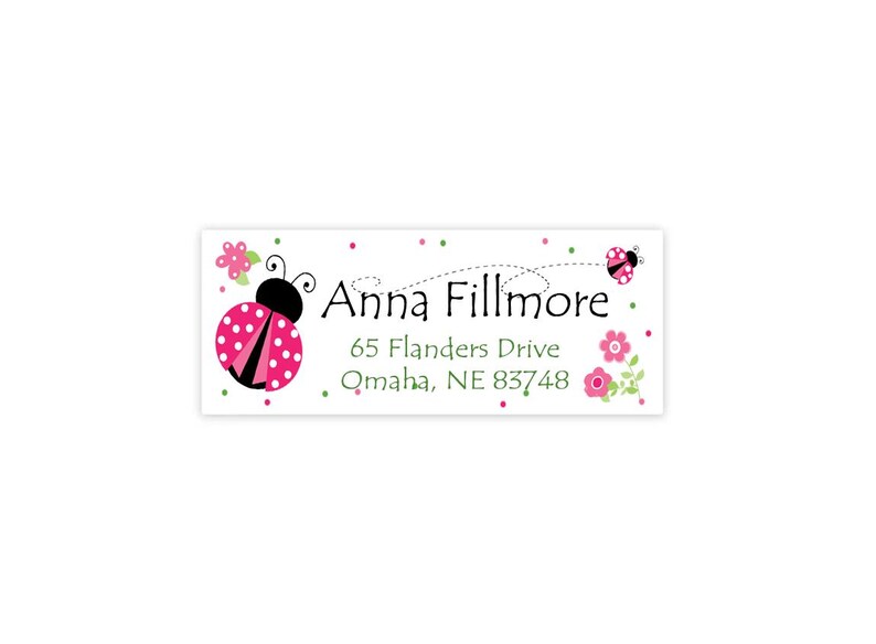 Editable Ladybug Labels, Personalized Ladybug Address Labels, Editable ...
