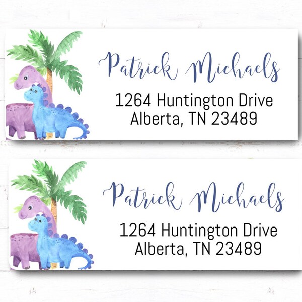 Dinosaur Labels - Etsy