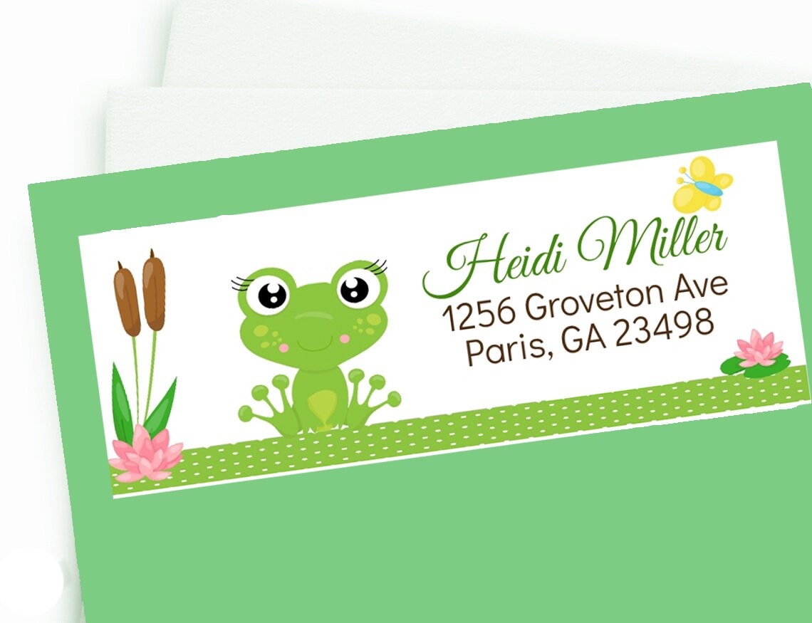 Editable Frog Address Labels | Personalized Frog Address Labels ...