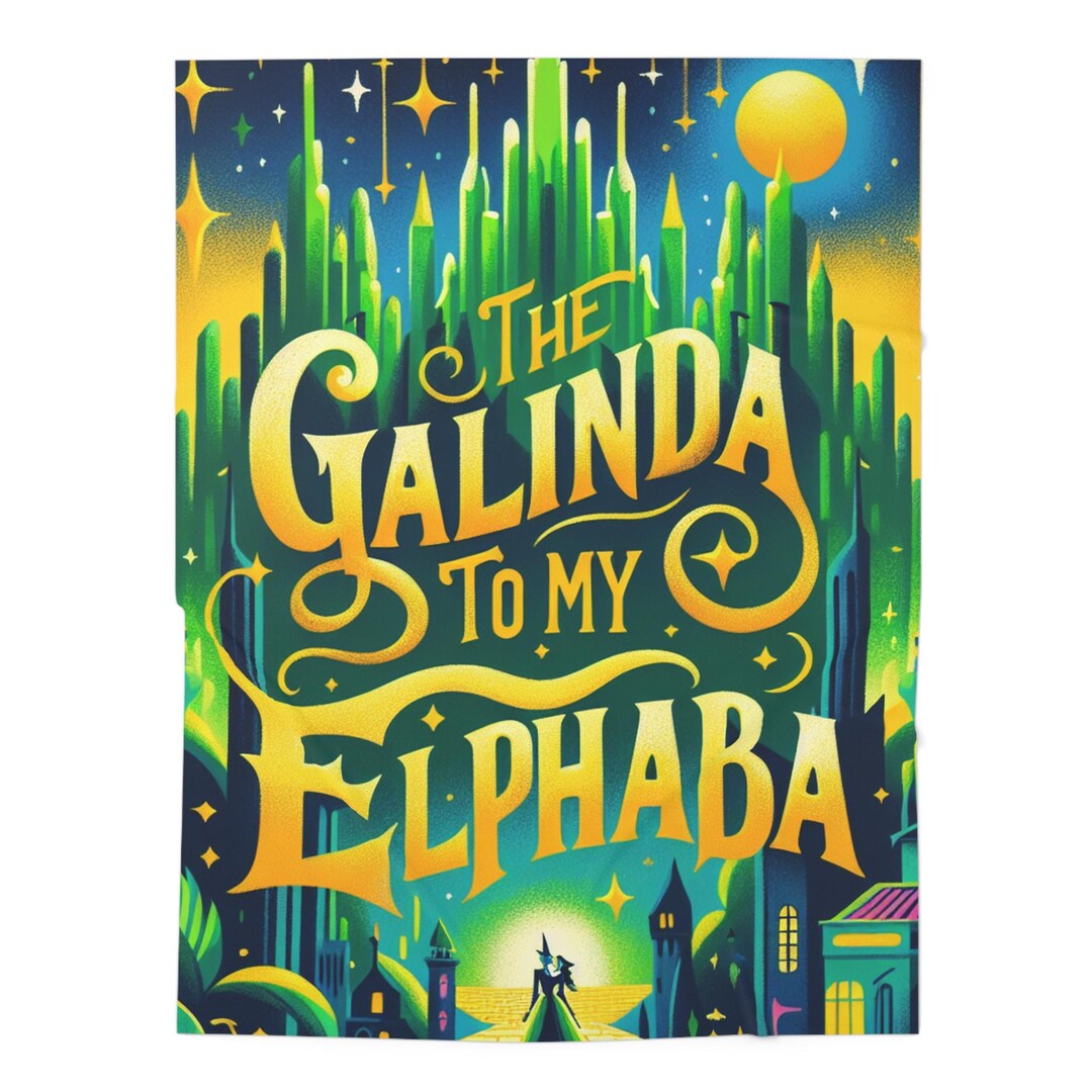 The Galinda to My Elphaba Baby Swaddle Blanket, Infant, Wicked Theme - Etsy
