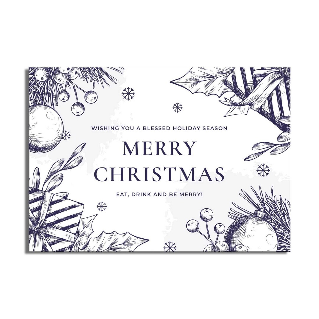Editable Christmas Greeting Card | Customisable Digital Holiday Card ...