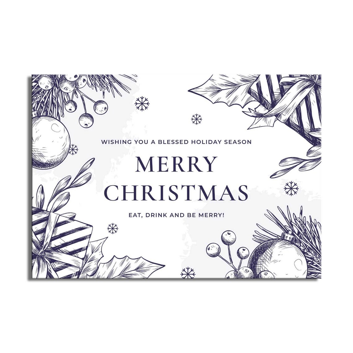 Editable Christmas Greeting Card | Customisable Digital Holiday Card ...