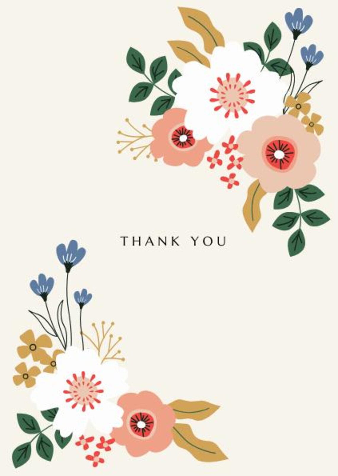 Thank You Card Printable - Digital Download, Editable A4, A5, A6, US ...