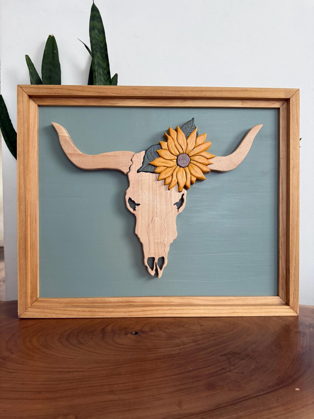 3D Floral Bull Skull Scroll Saw Art - Etsy