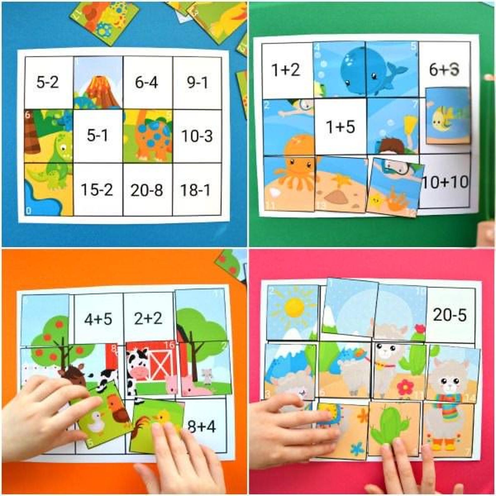 Math Puzzles Math Activities Math Games Math Worksheets Educational ...