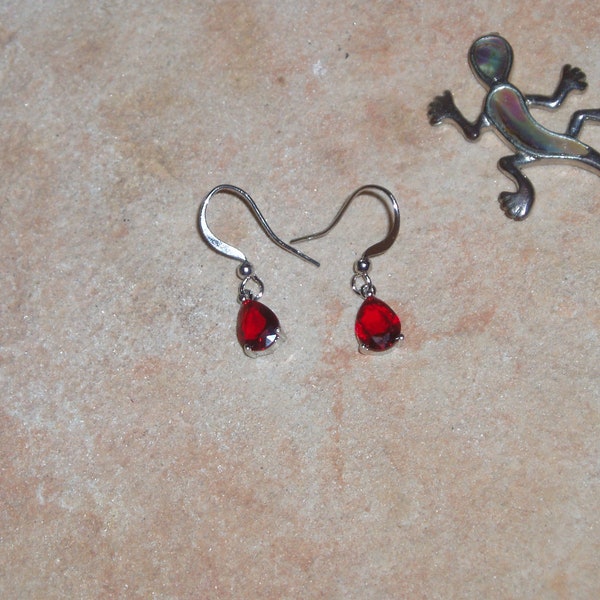 Red Jewel Earrings - Etsy
