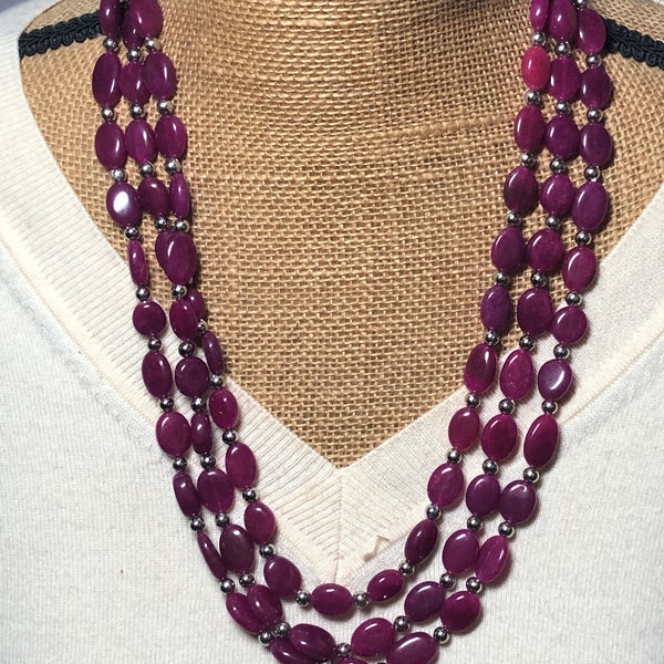 Real Ruby Necklace - Etsy