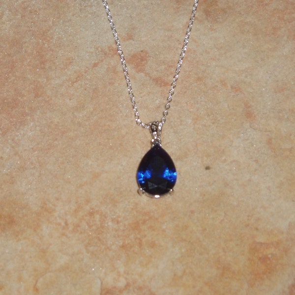 Sapphire Teardrop - Etsy