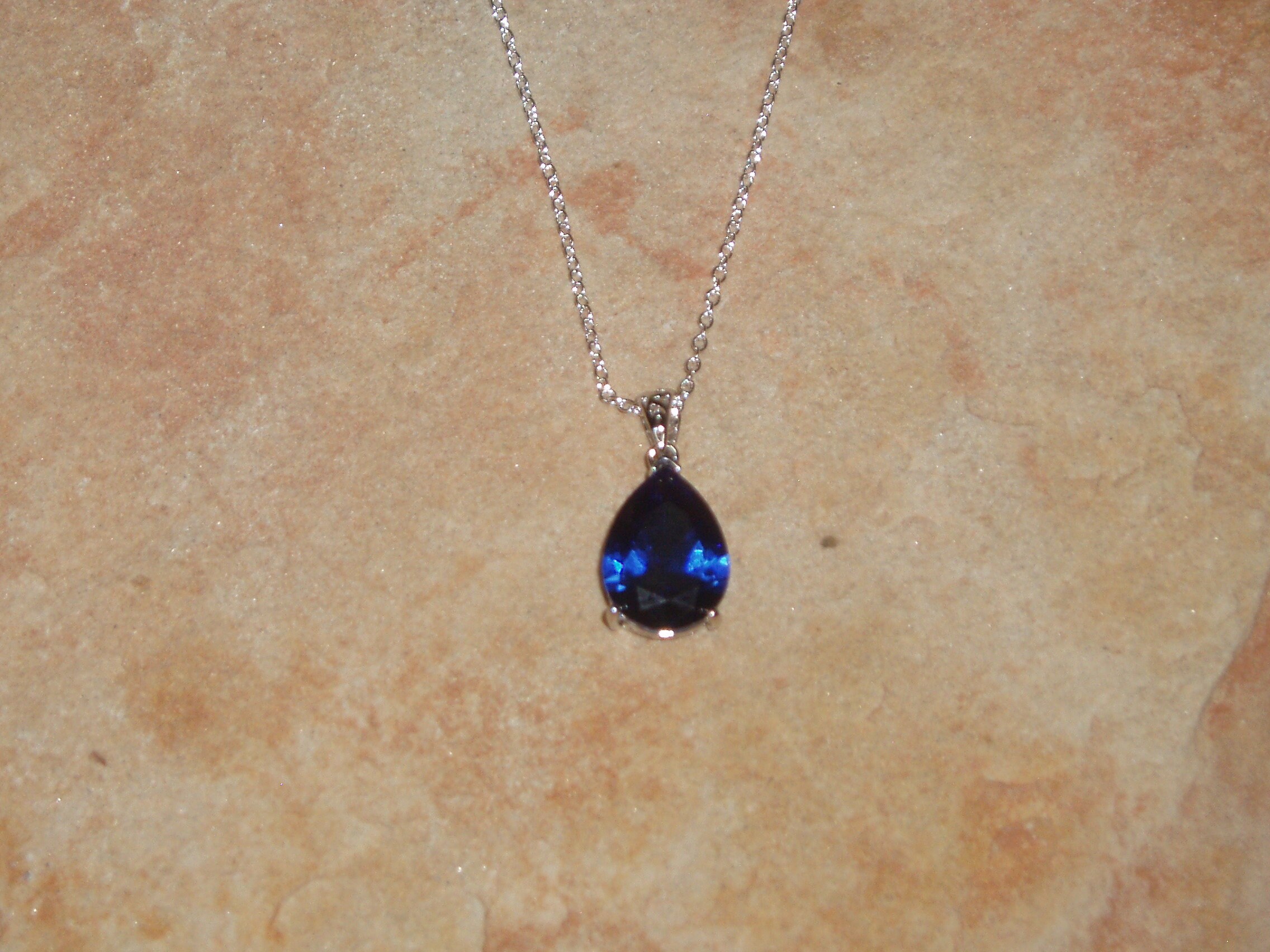 23.00 Carat Blue Sapphire Teardrop Gemstone 925 Silver Filled - Etsy