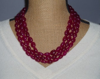 Real Ruby Necklace | Etsy