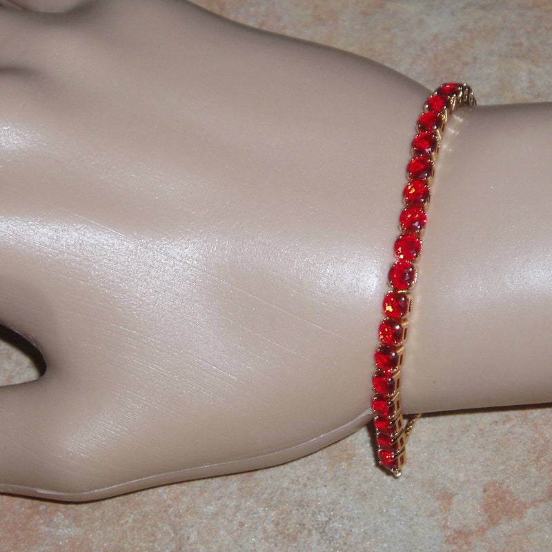Red Beaded Bracelet - Etsy