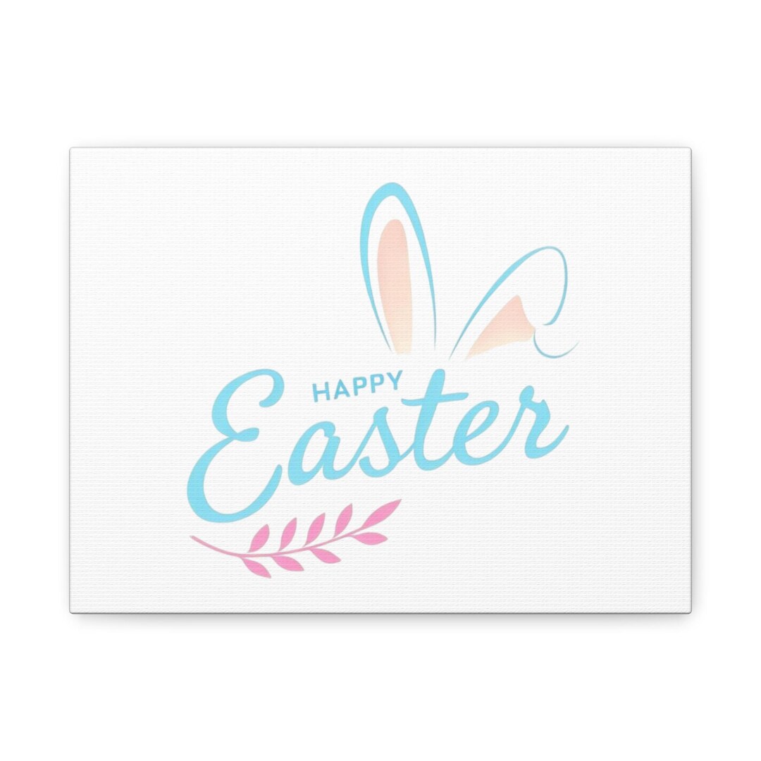 Easter Wall Art, Happy Easter Canvas Print for Spring Decor, Festive Home Decoration, Gift for ...