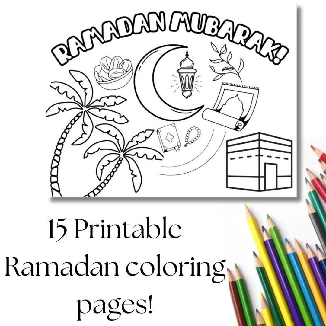 Ramadan Coloring Pages 15 Printable Islamic-themed Digital Downloads ...