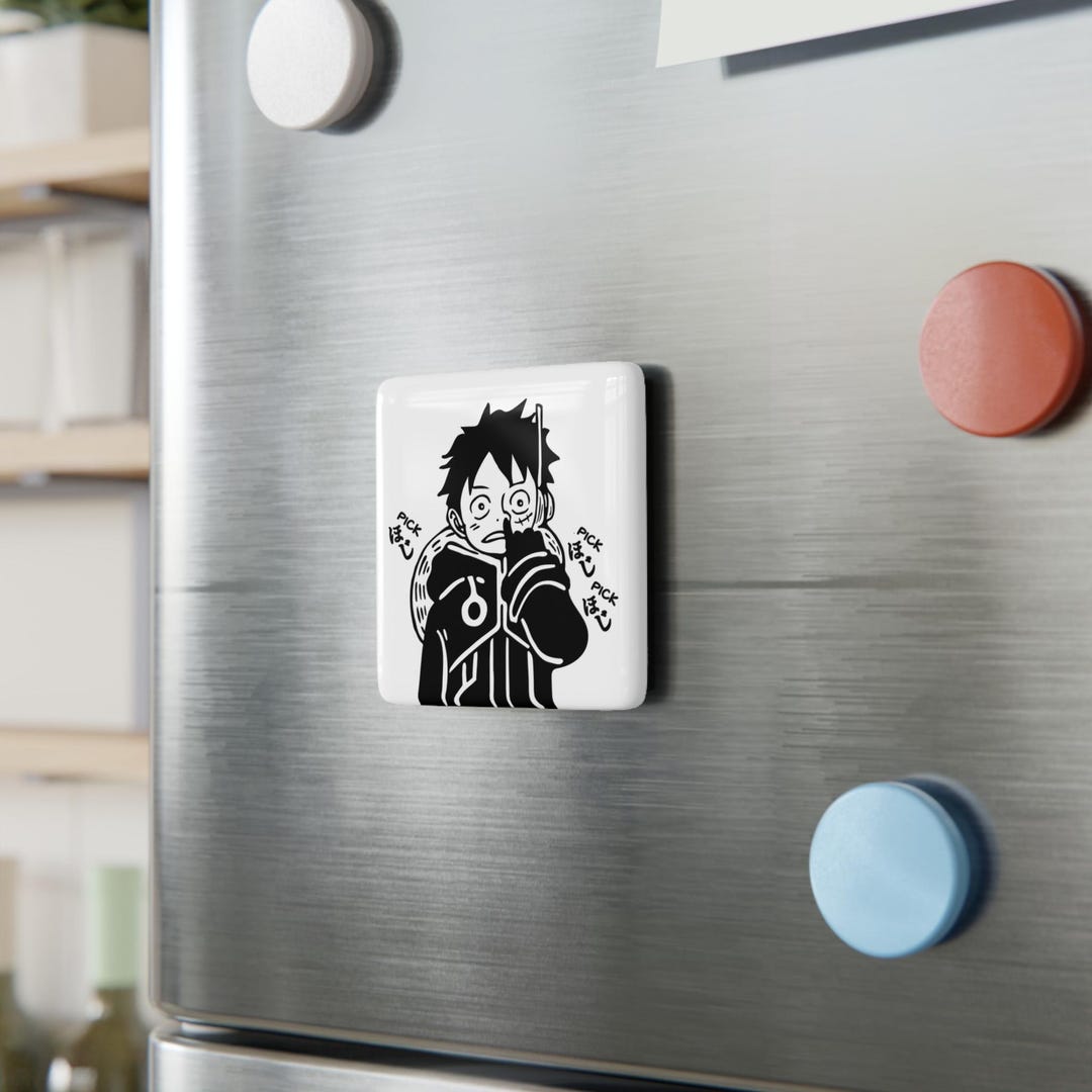 Custom Luffy One Piece Unofficial Magnet Square White - Etsy