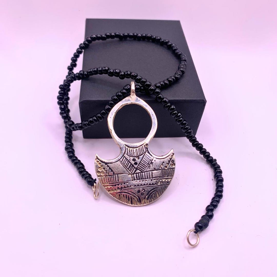 Vintage Tuareg Cross of Agadez Necklace – Axe & Ship Shaped Large ...