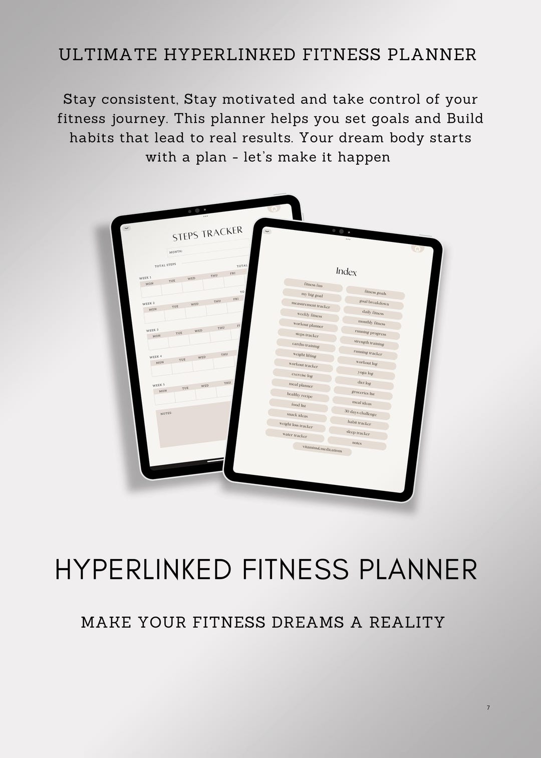Fitness Planner, Digital Fitness, Fitness Journal, Goodnotes Fitness ...