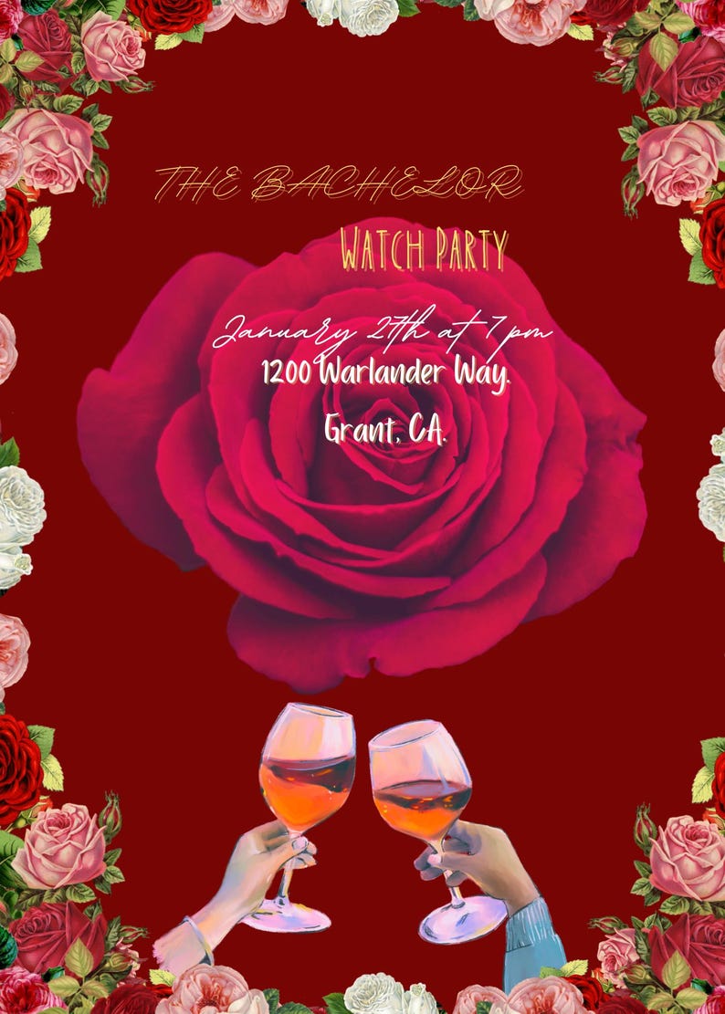 Bachelor Watch Party Invitation - Etsy