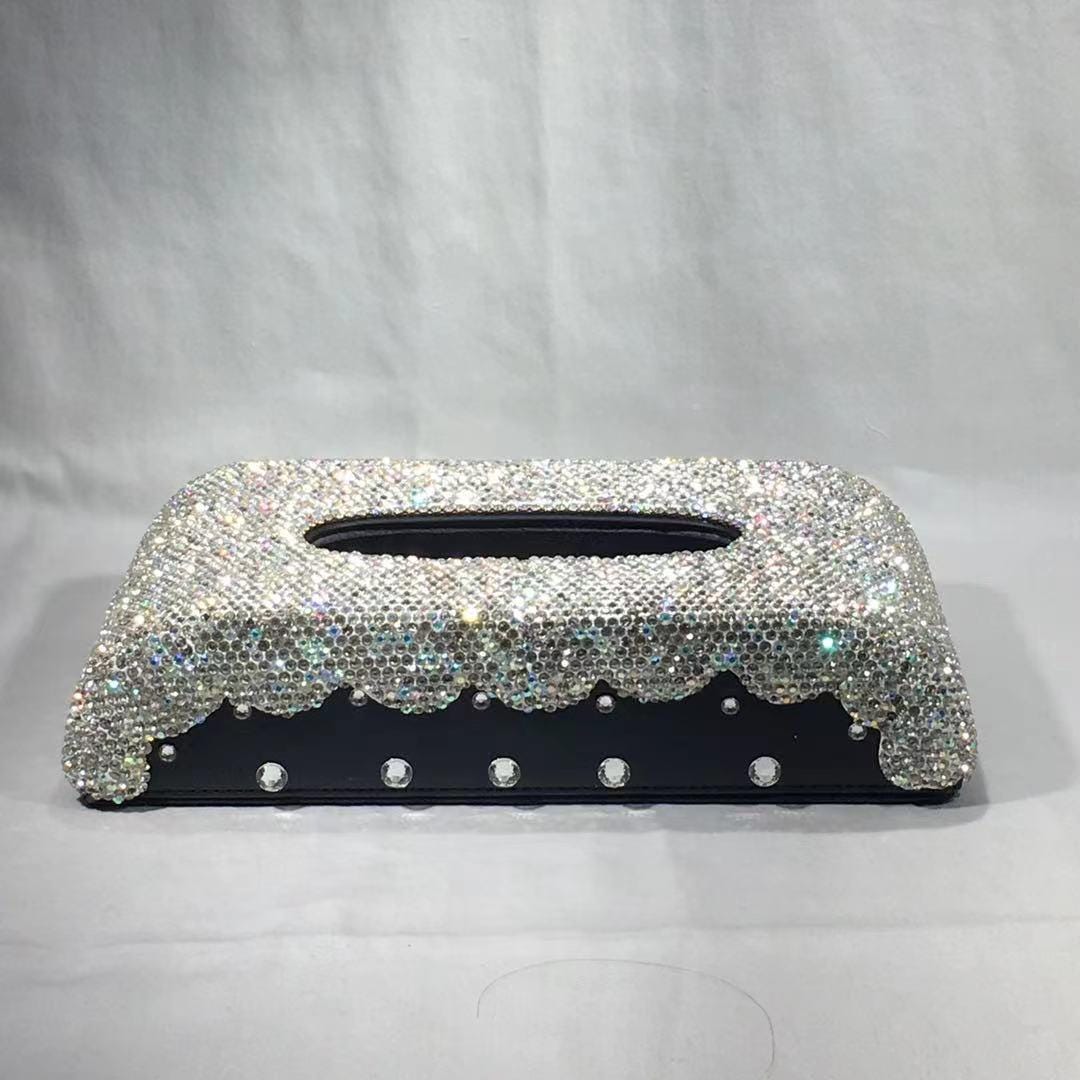 Crystal Bling Tissue Box Cover – Elegant Sparkling Rhinestone Home ...