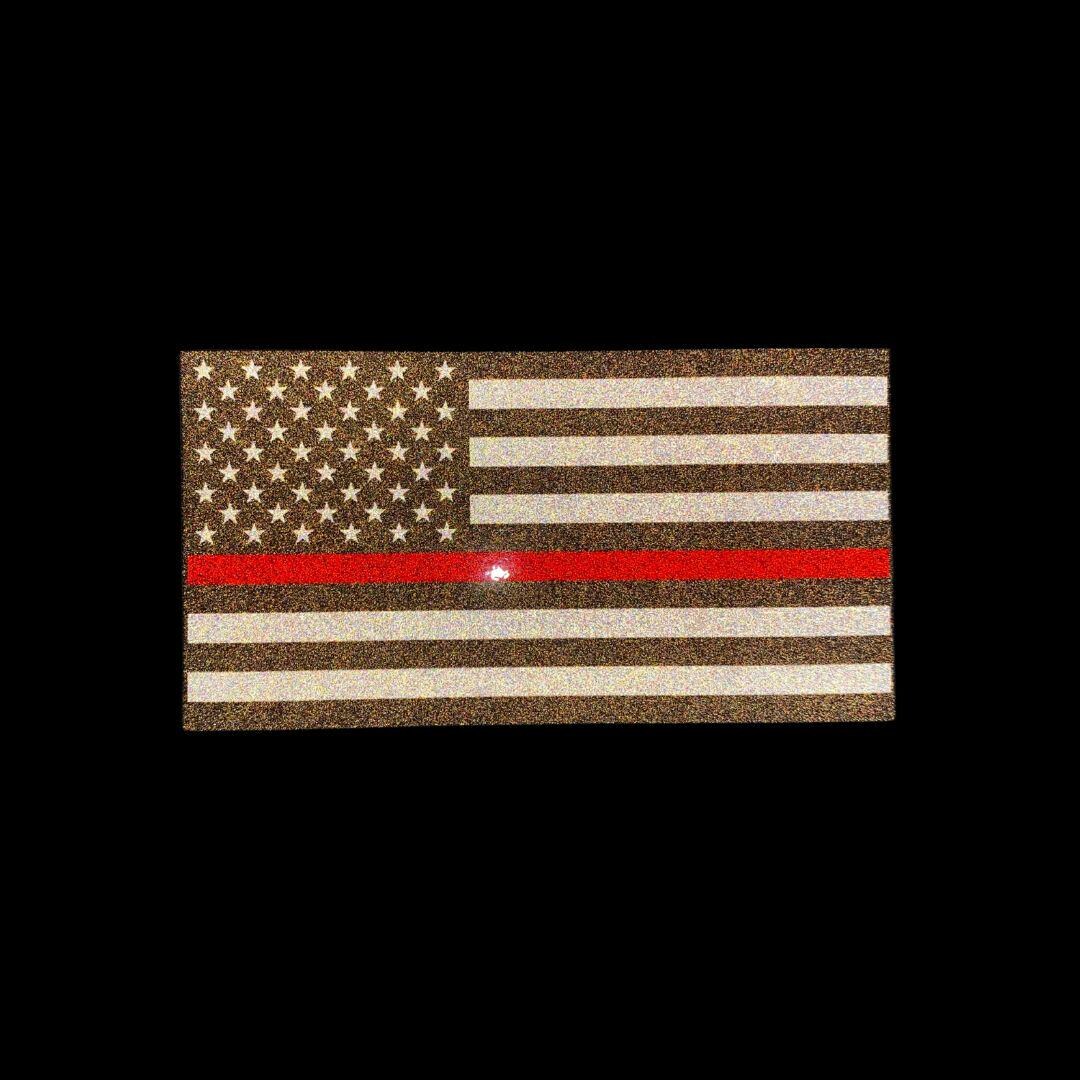 Firefighter Reflective Red Line Flag Stickers, Subdued Window Decal - Etsy