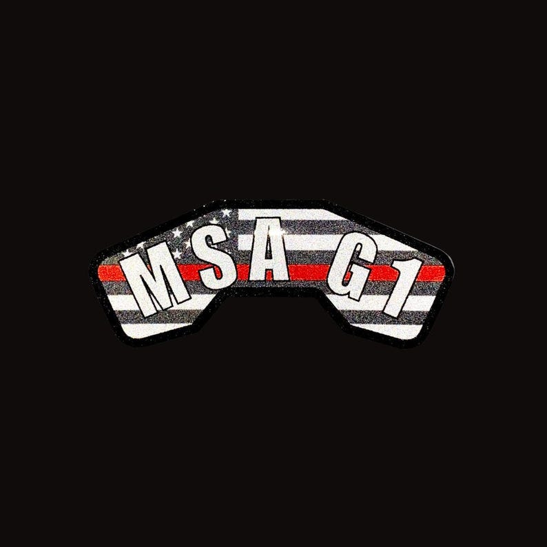 Firefighter SCBA Name Label | MSA G1 Mask Sticker | Reflective ...