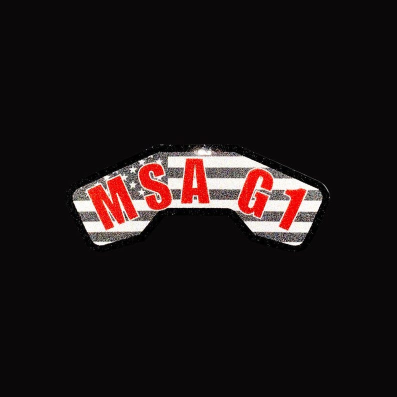 Firefighter SCBA Name Label | MSA G1 Mask Name Sticker | Reflective ...