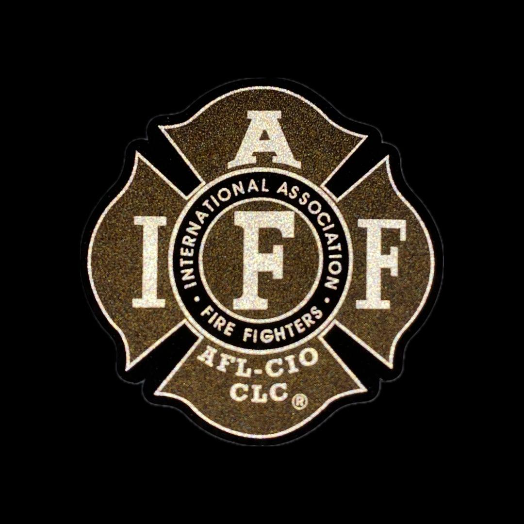 The 2.5" Reflective Red IAFF Union 3m Vinyl Firefighter US Made ...
