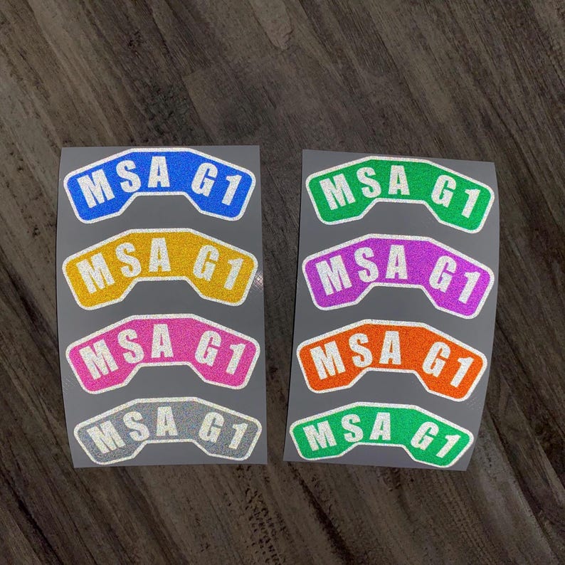 Firefighter SCBA Name Label | MSA G1 Mask Name Sticker | Reflective ...
