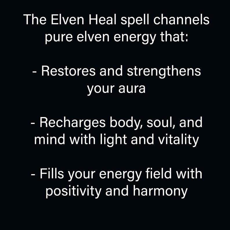 Elven Heal Spell | Magic Tower | Healing Energy for Body, Soul & Mind ...