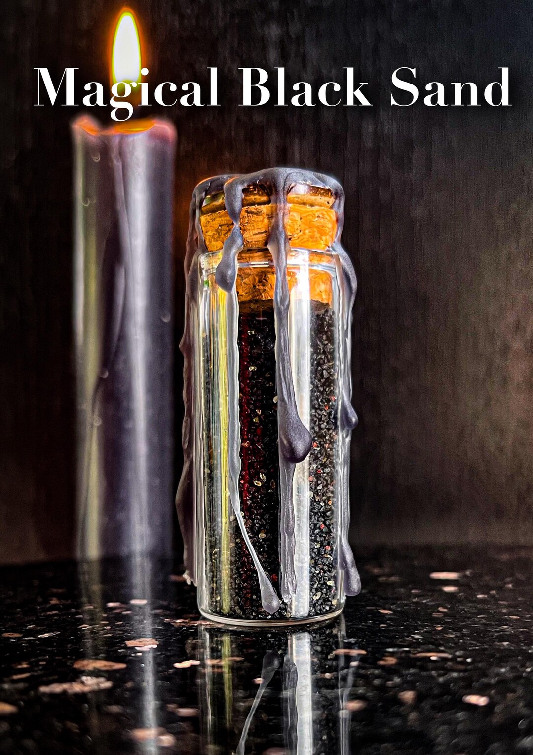 Root Chakra Jar Spell From the Island Lanzarote, Black Spell Sand ...