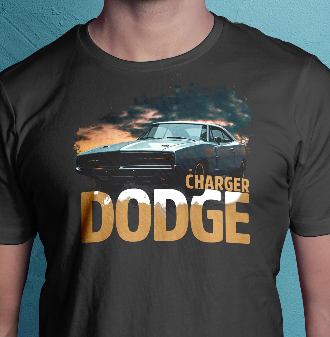 Vintage Dodge Charger T-shirt Design PNG Art Car Shirt Design Dodge ...