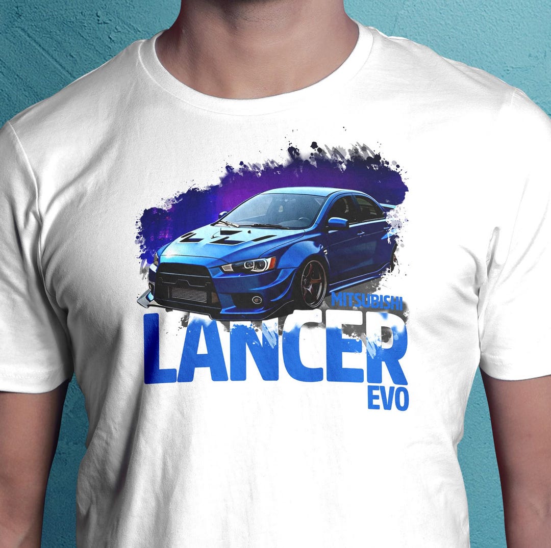 Mitsubishi Lancer T-shirt Design PNG Car Shirt Design Lancer Evo Car Tshirt Design PNG Gifts for ...