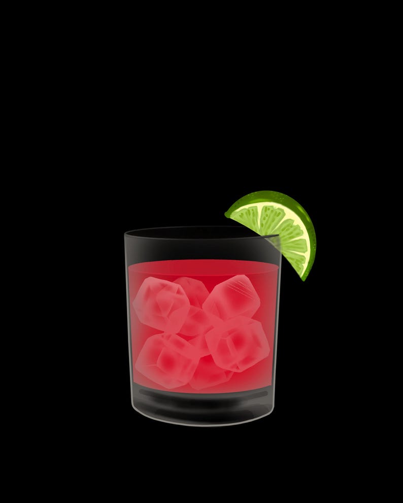 Vodka Cran Cocktail Bar Sign With Ingredients - Etsy