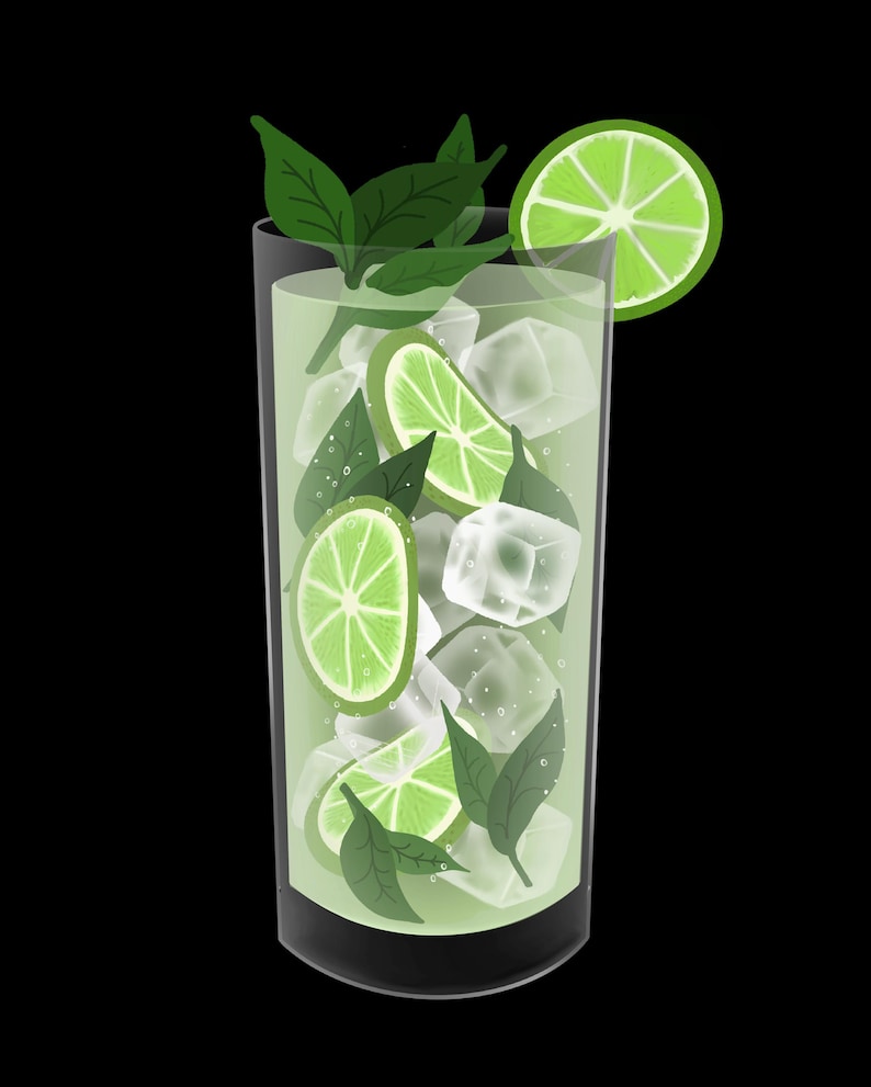 Mojito Cocktail Bar Sign With Ingredients - Etsy