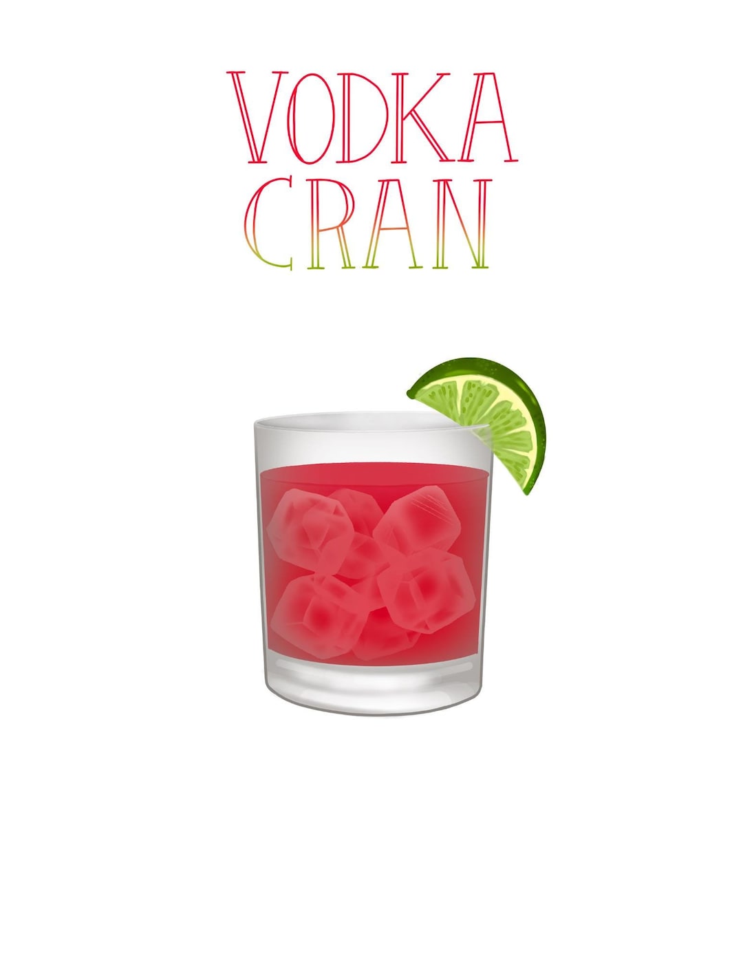 Vodka Cran Cocktail Bar Sign - Etsy