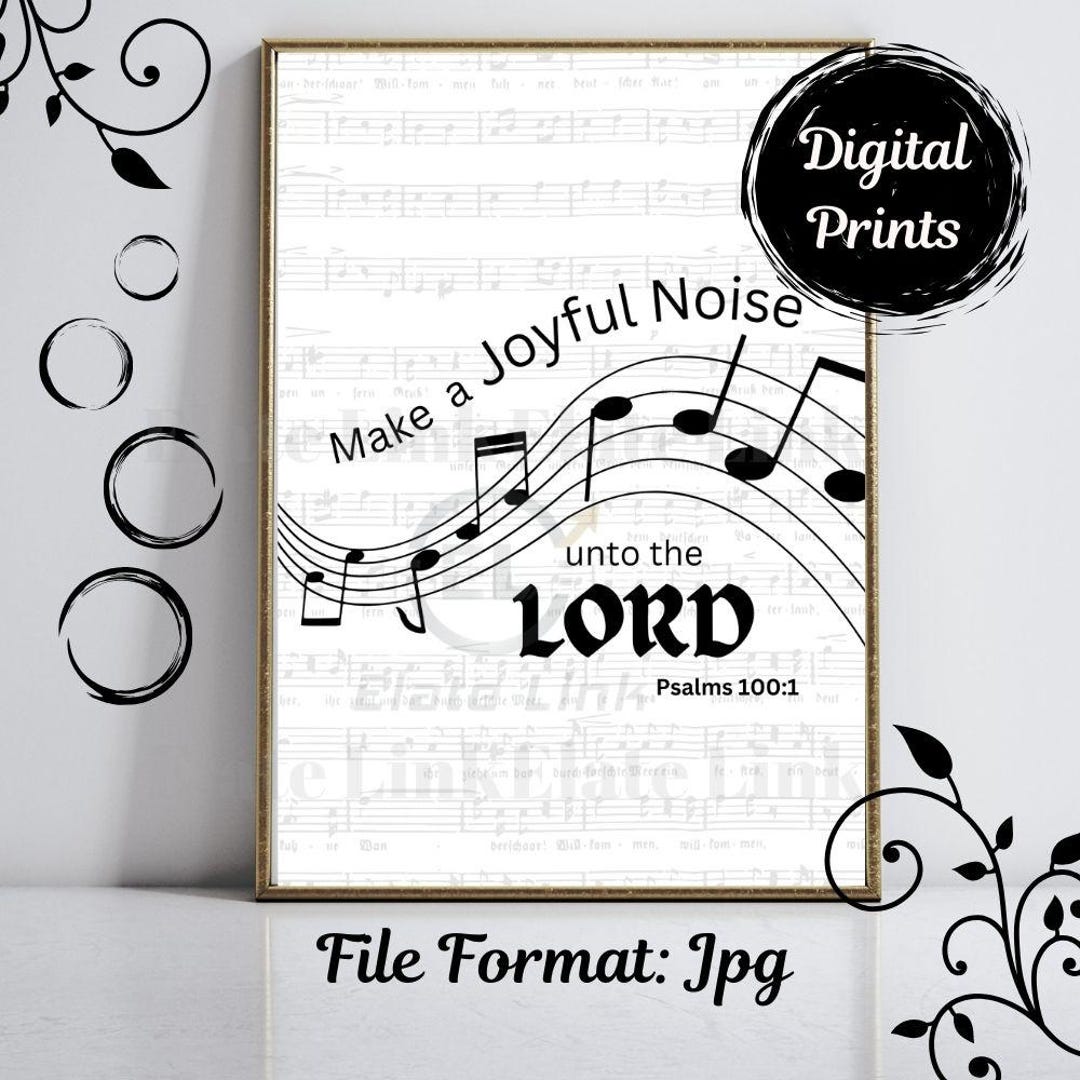 Joyful Praise- Wall Art,bible Verse Jpg, Spiritual Wall Art, Digital ...