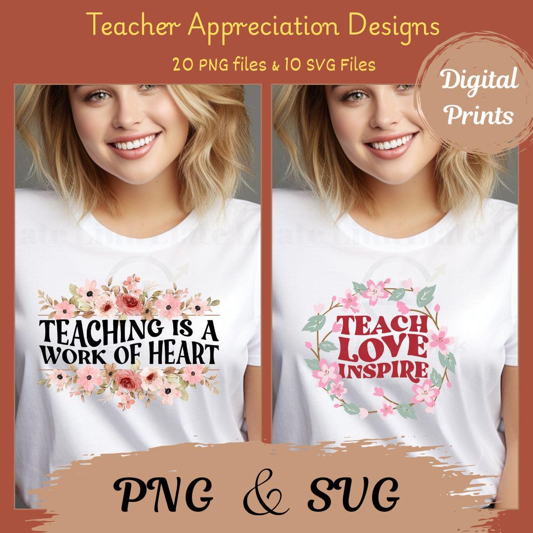 Teacher Appreciation Png, Gift Bundle-png/svg, 10 Subject-specific ...