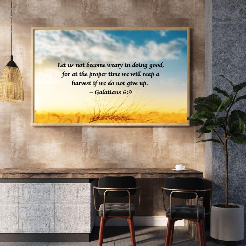 Galatians 6:9 Bible Verse Wall Art, Do Not Grow Weary Scripture Print ...
