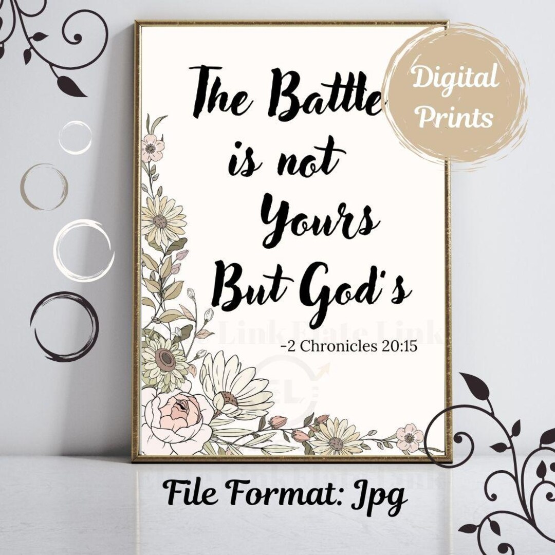 Inspirational Bible Verse Wall Art: Christian Home Decor (digital ...