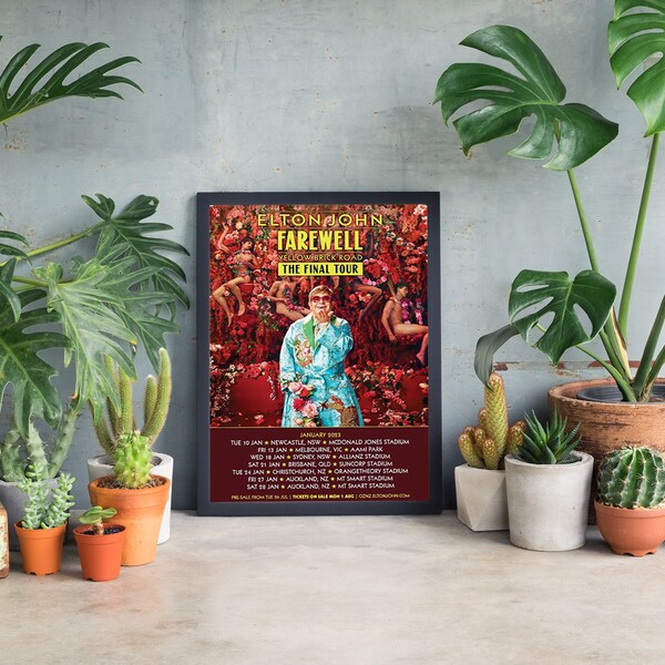 Elton John Farewell Tour Poster - Etsy