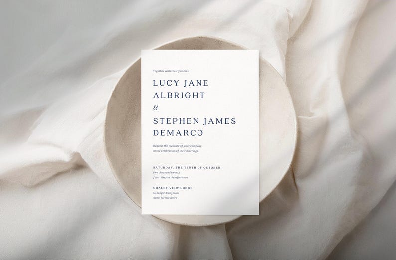 Luxury Modern Wedding Invitation Suite Template, Invitation Details ...