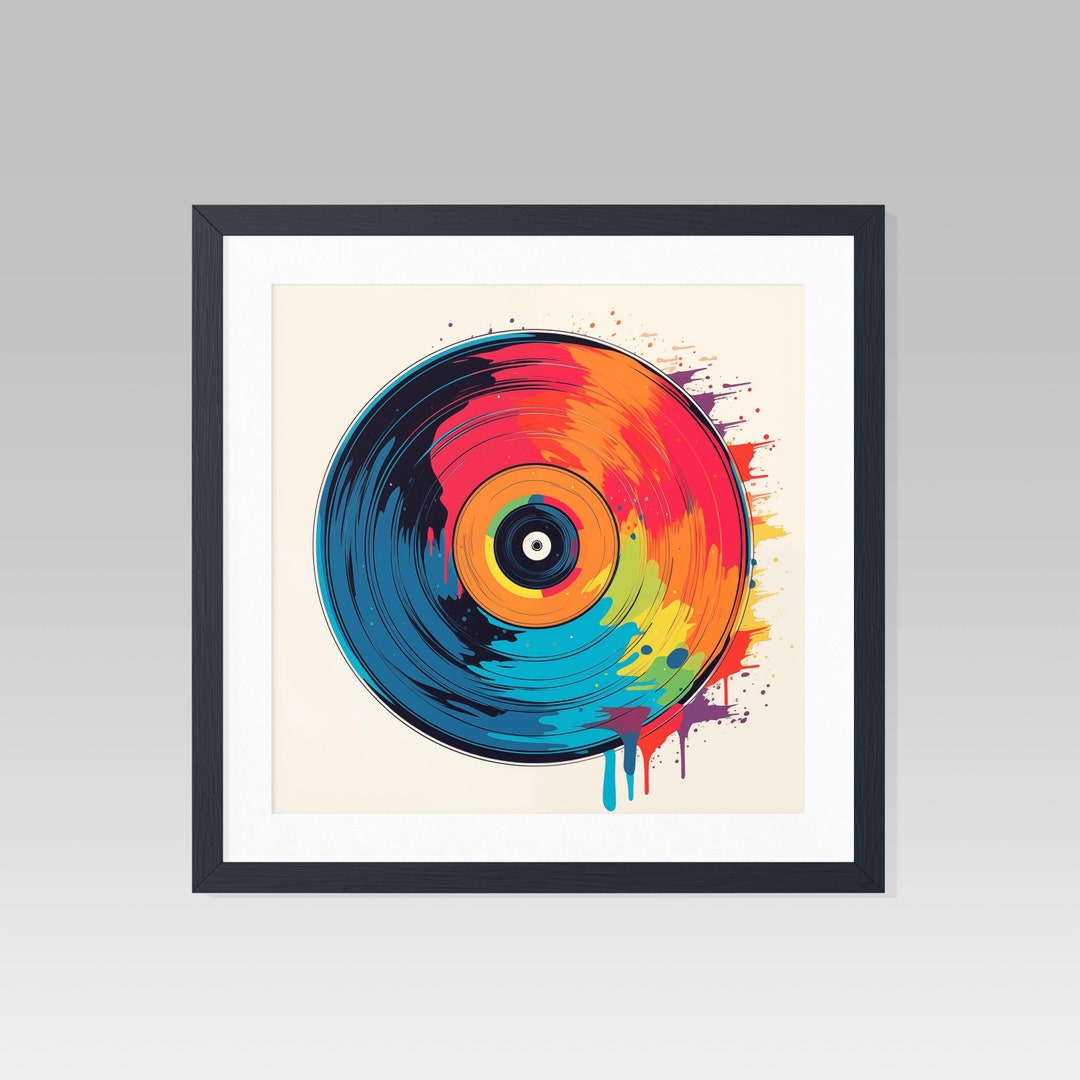 Drip Vinyl Pop Art Vibrant Digital Artwork for Modern Interiors Digital ...