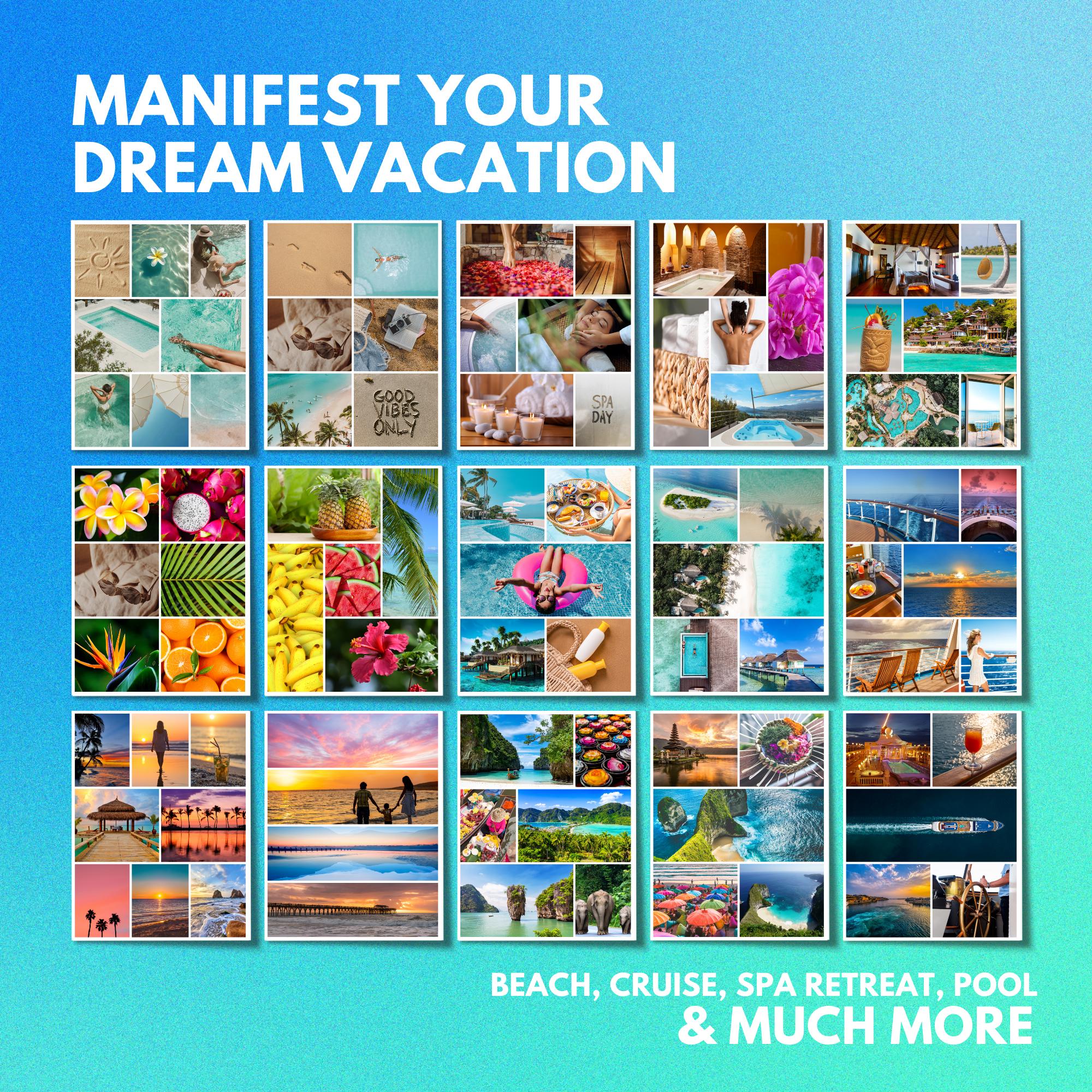 2025 Vision Board Kit Travel Photo Collage Kit Manifest Dream Vacation ...